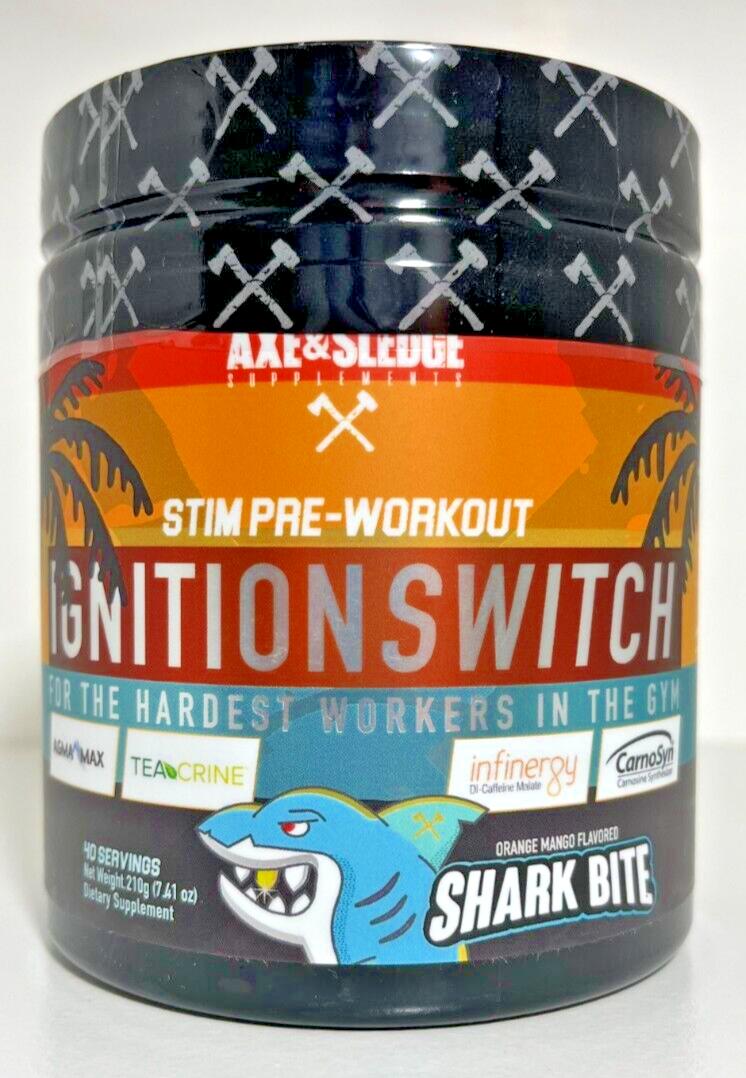 Axe & Sledge Ignition Switch Pre-Workout 40 Servings Shark Bite ...