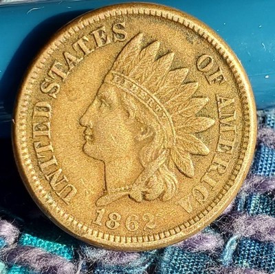1862 Indian Head One Cent, Possibly Snow-5, Very Sharp, Original Finish ...