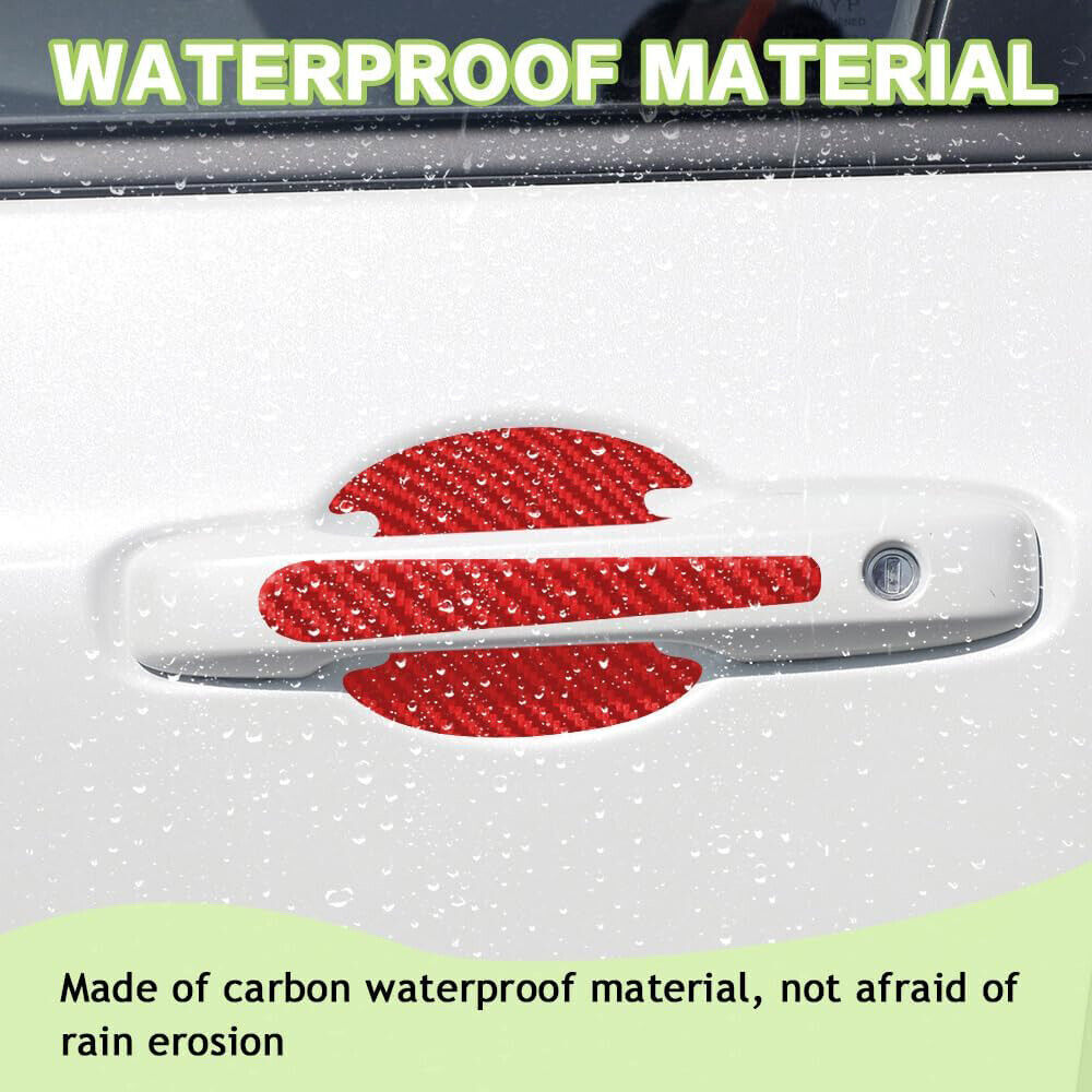 Car Door Handle Protector Film Anti Scratch Red Sticker Protection ...