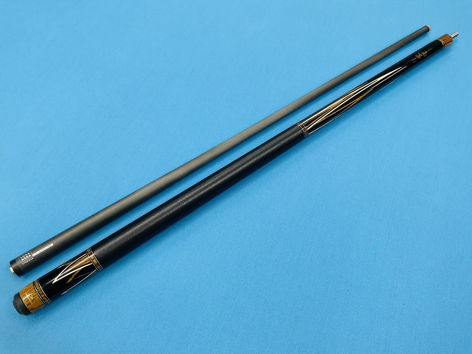 LONGONI POOL CUE FEIJEN FLAMES WITH LUNA NERA SHAFT ( LINEN WRAP ) #1 ...