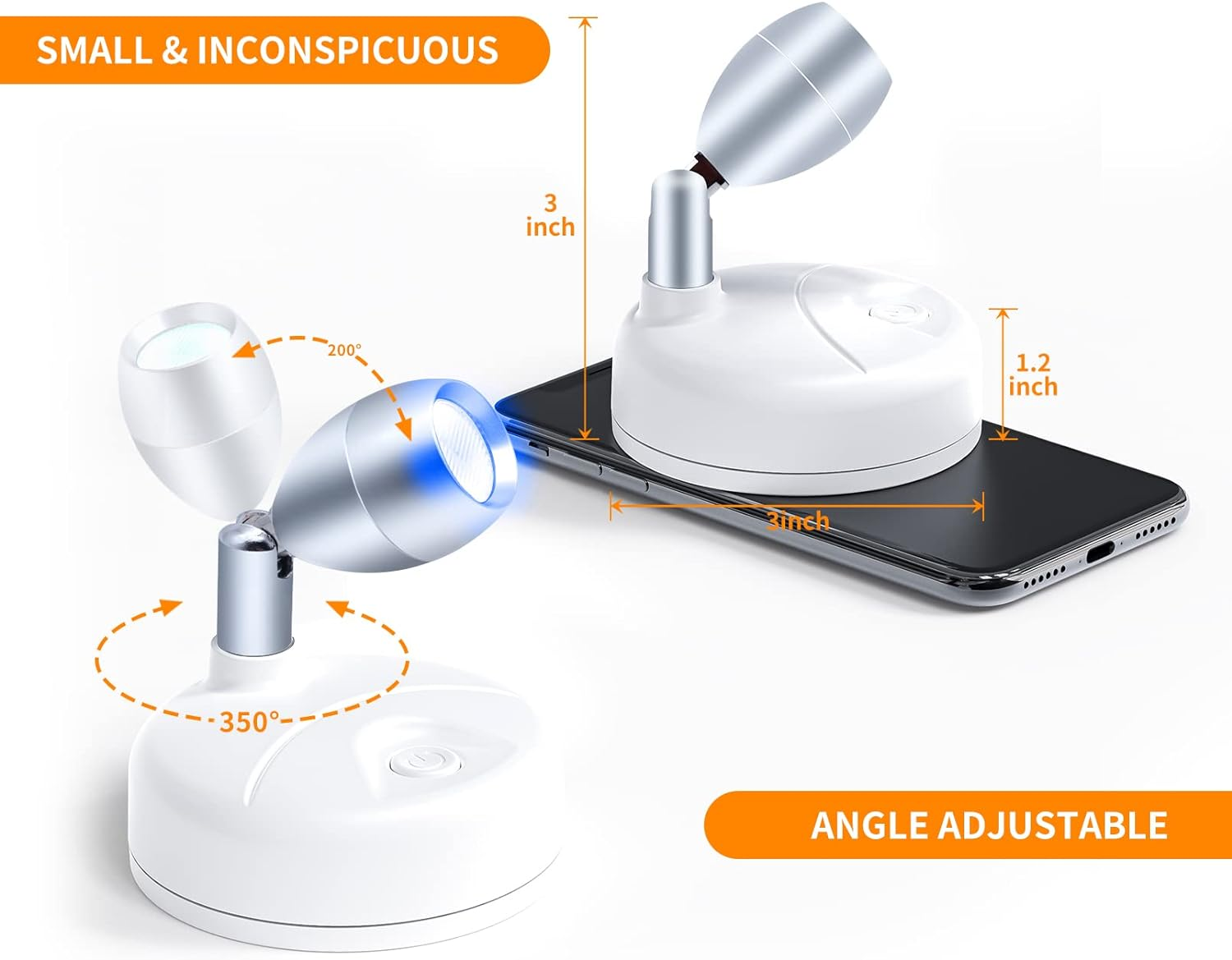 Small Spotlight Battery Operated Accent Light with Remote, RGB LED ...