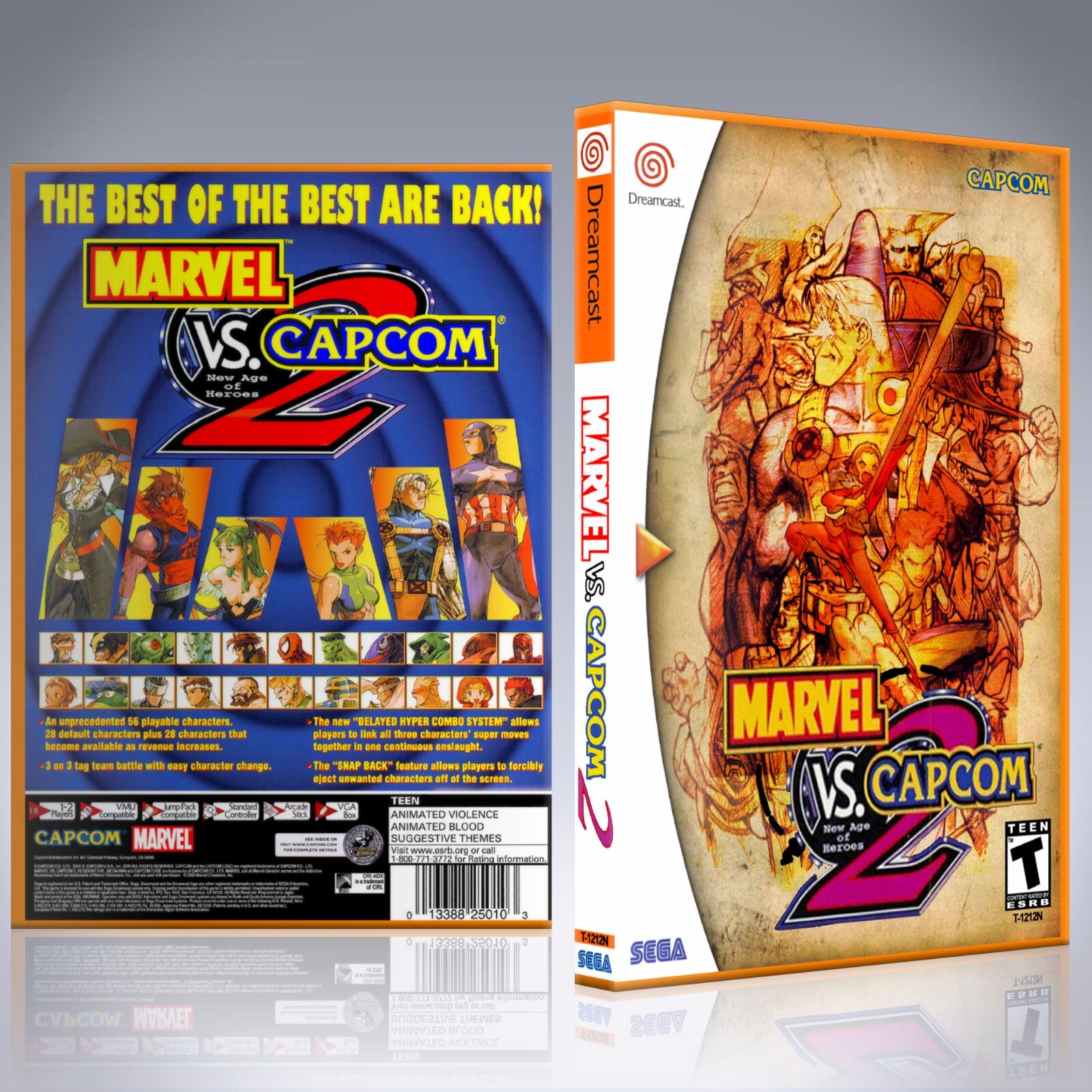Dreamcast Custom Case - NO GAME - Marvel vs Capcom 2 | eBay