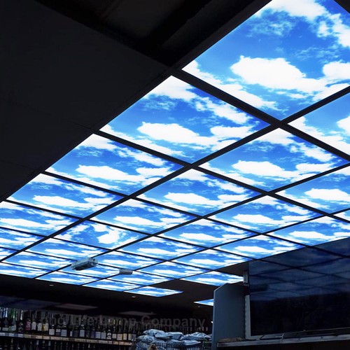 40W SKY LED Ceiling Panel Cloud Scene Recessed Panel Light 600 x 600 ...