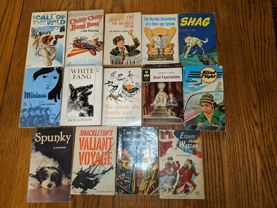 Lot 14 VINTAGE Scholastic Book Services TAB BOOKS T TK 1960’s classics ...