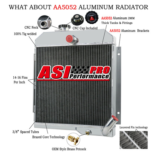 4-ROW Aluminum Radiator Fits 1965-1971 1969 Jeep CJ5 CJ6 DJ5 DJ6 Buick ...