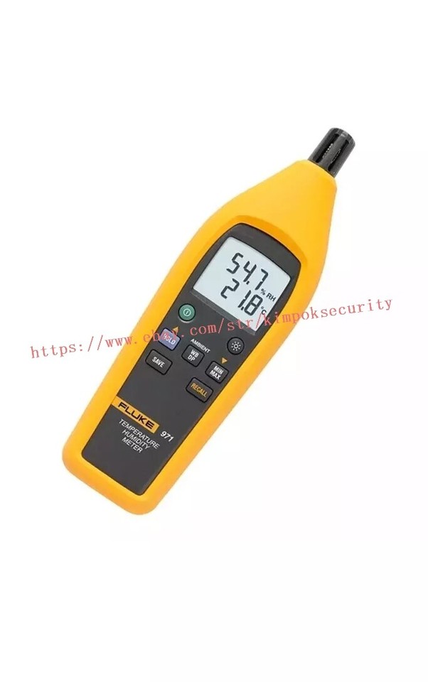 Fluke 971 Temperature Humidity Meter, Temp/Humdty Mtr, 5 to 95 per Rel ...