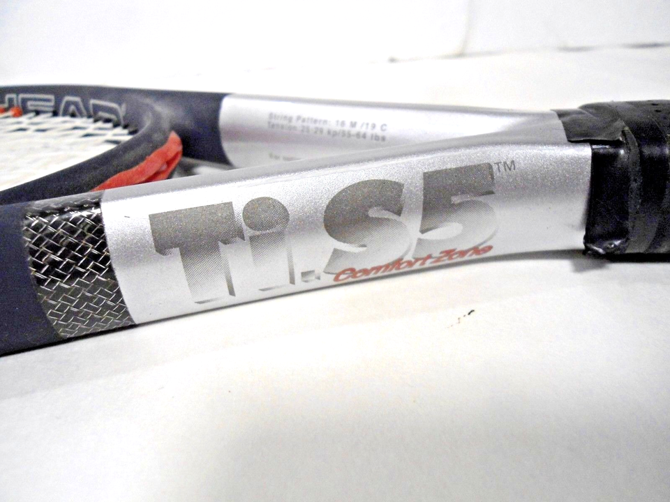 HEAD Ti.S5 XtraLong Tennis Racquet Comfort Zone Titanium Racket Grip ...