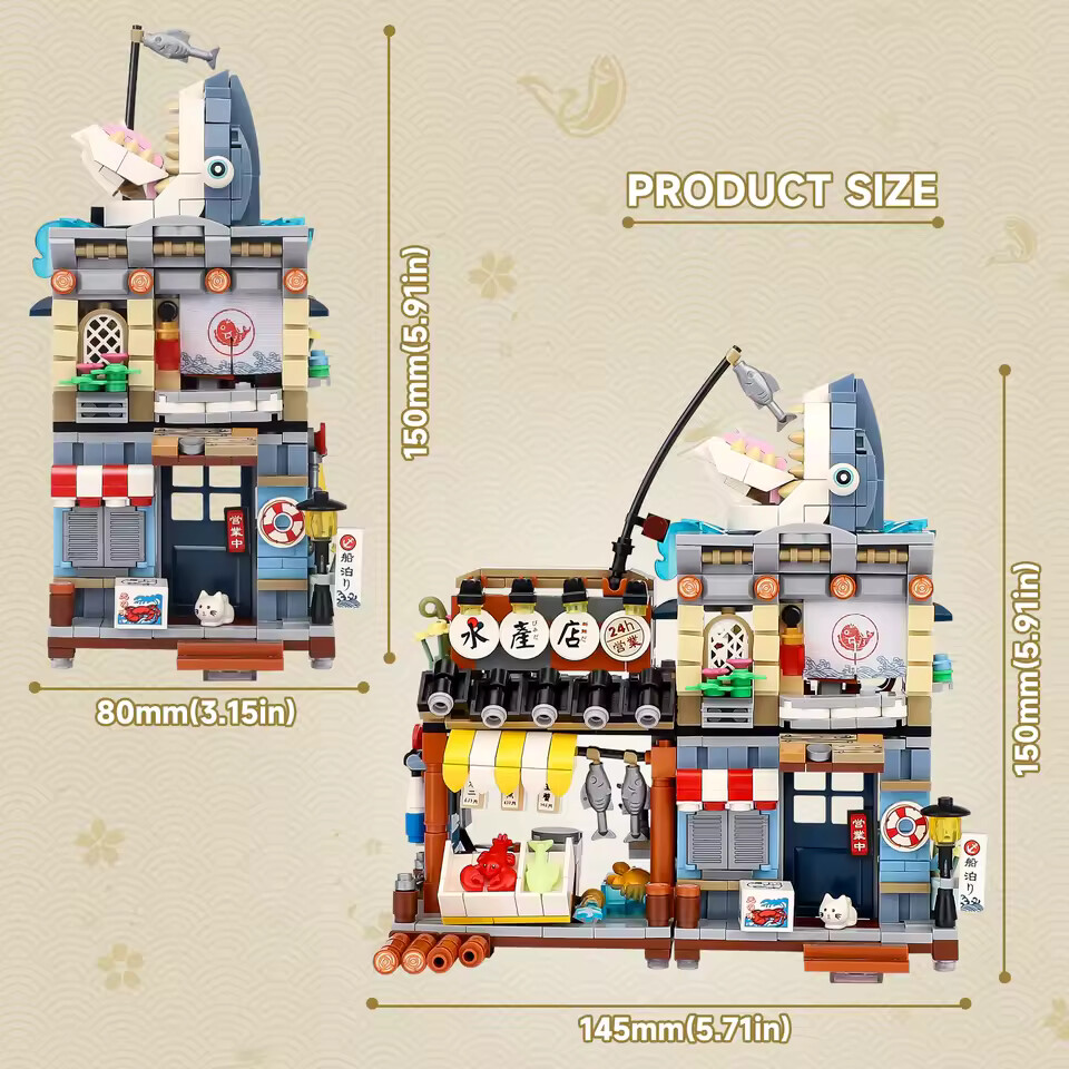 LOZ Mini Blocks Sets Food Street View Building Blocks Micro Bricks with ...