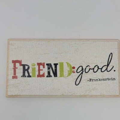 Friend:Good - Frankenstein wood decor | eBay