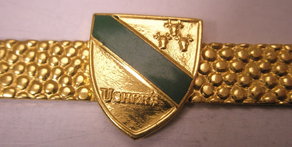 Usher Green Swath Stripe Banner Ribbon Vintage Tie Bar Clip | eBay
