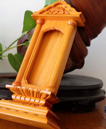 Natural Wood Memorial Ancestral Tablet Spiritual God Ancestor Monument ...