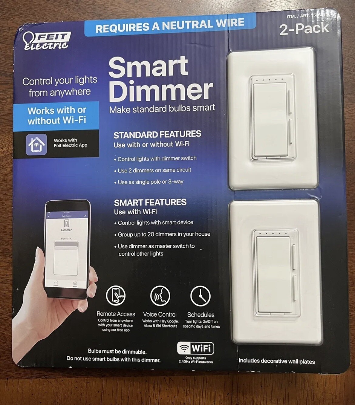 Feit Electric Wi-Fi Smart Dimmer - Set Of 2 Smart Dimmers - Google ...