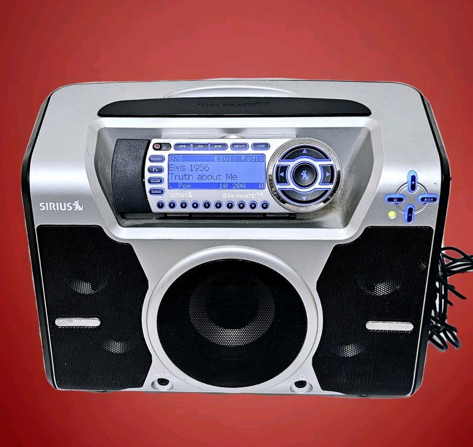 Sirius XM Starmate Replay Satellite Boombox Speaker System Complete ...