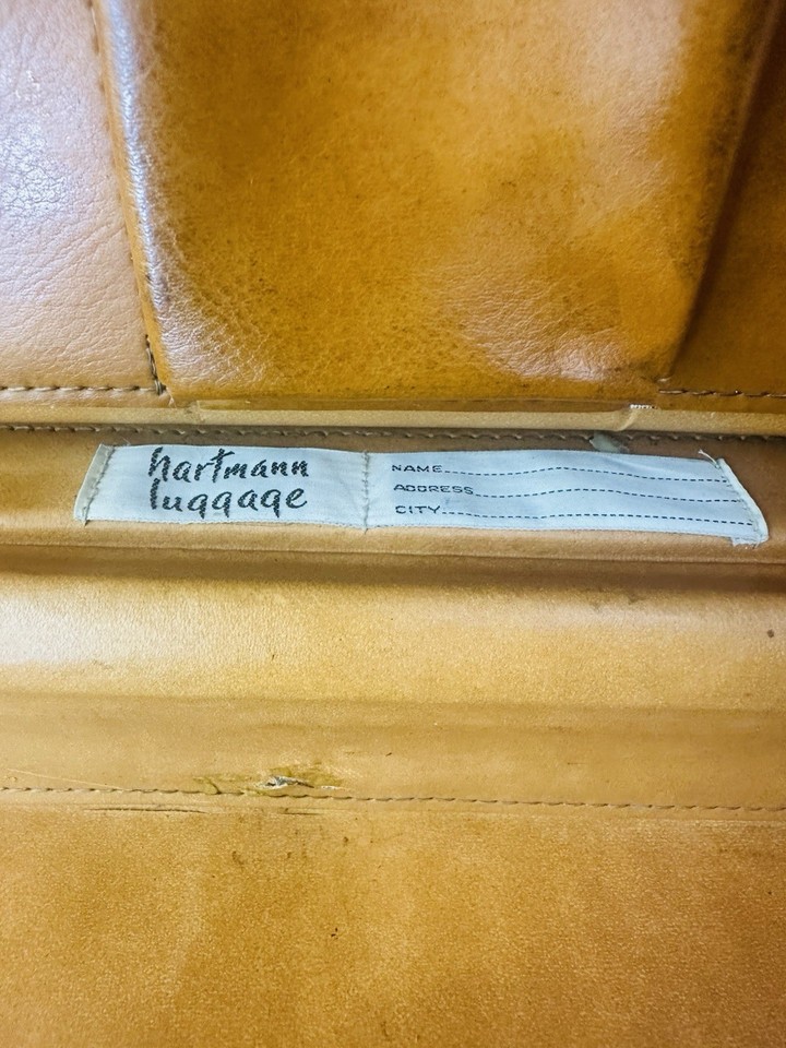 Vtg Hartmann Luggage Belting Leather Brown Briefcase Attaché Case 18.5 ...