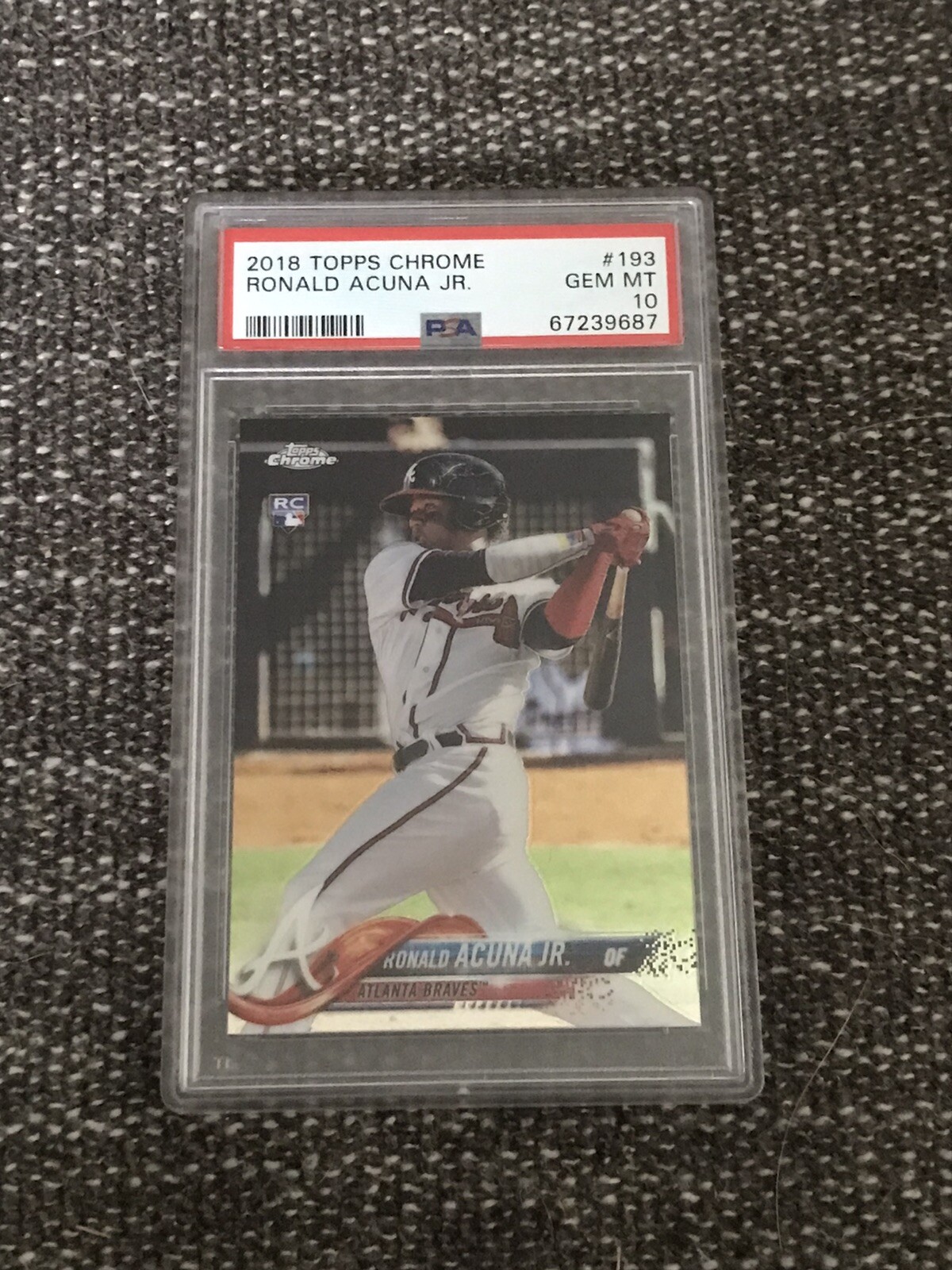 2018 Topps Chrome Ronald Acuña Jr. RC #193 PSA 10 GEM MT Braves | eBay