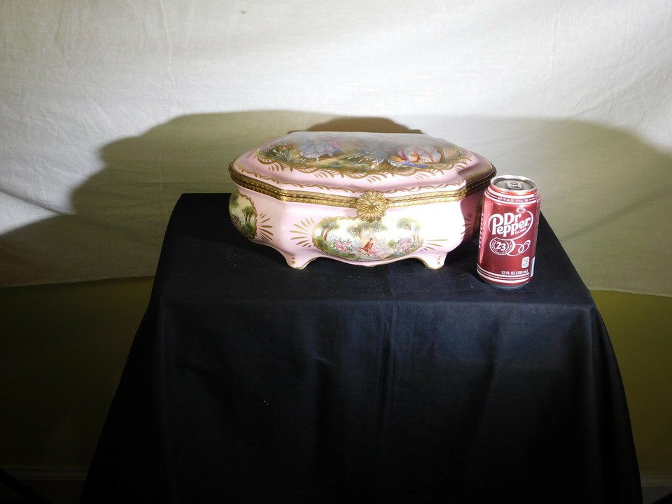 Sevres c1700 Large Decorative Hand Painted By J.Vaneu Jewelry Box | eBay