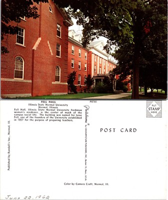 Fell Hall Illinois State Normal University Postcard | eBay