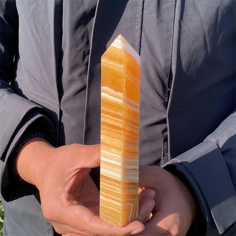 0.28kg Natural Geodes stone Obelisk Crystal Wand Reiki Point Crystal ...