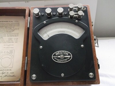 Weston Vintage Ammeter AC/DC Portable 1943 ElectroDynamometer Model ...