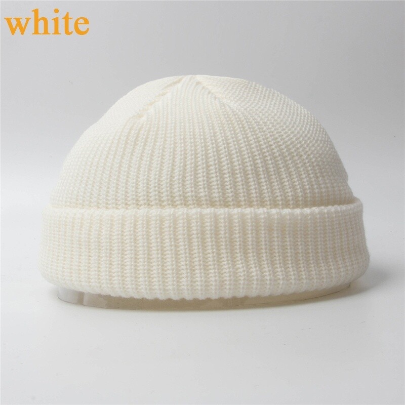 Men Women Knitted Hat Beanie Skullcap Cap Cuff Brimless Winter Warm ...