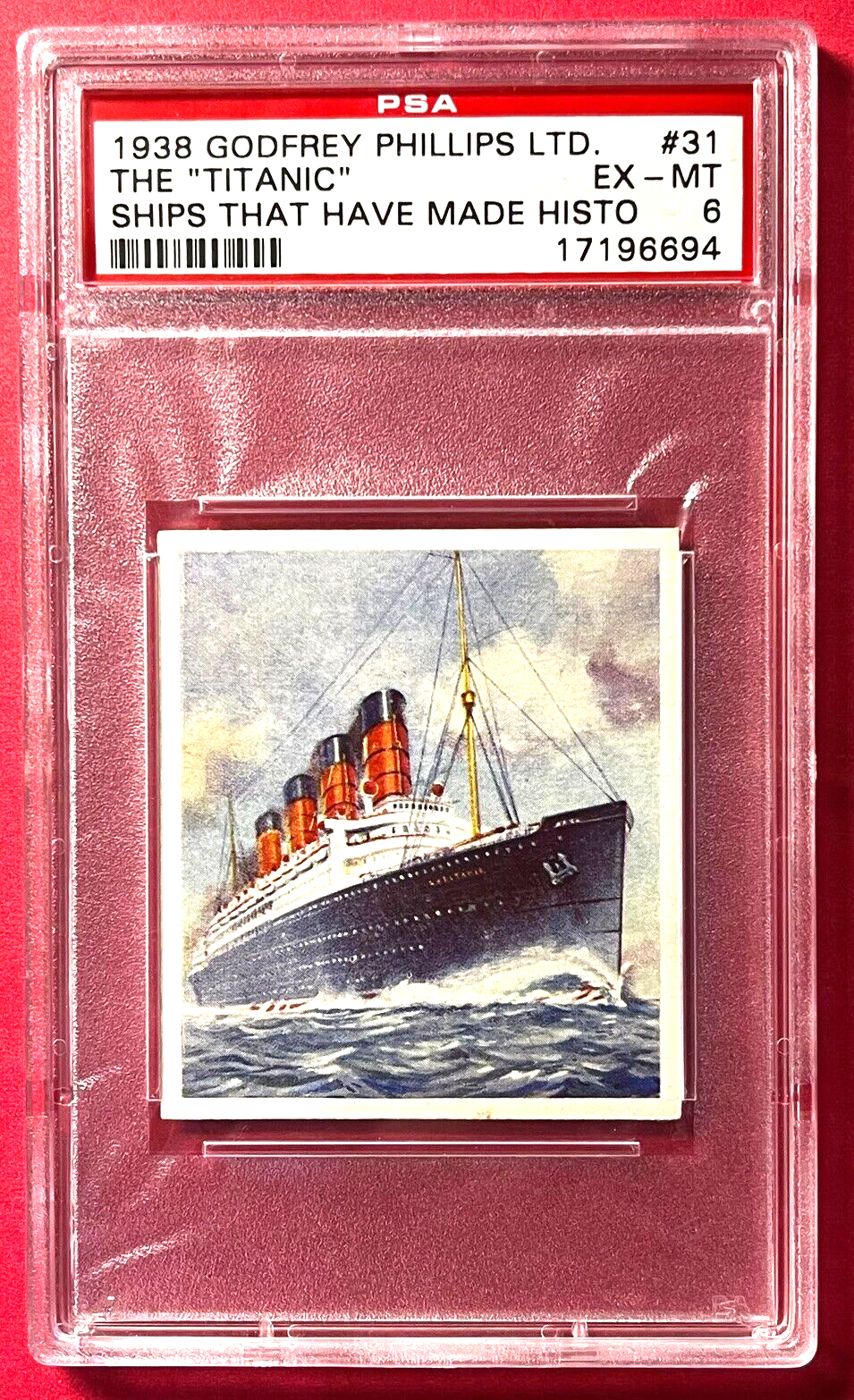 RMS TITANIC CARD PSA 6 1938 GODFREY PHILIPS LTD SHIPS THAT MADE HISTORY CARD | eBay