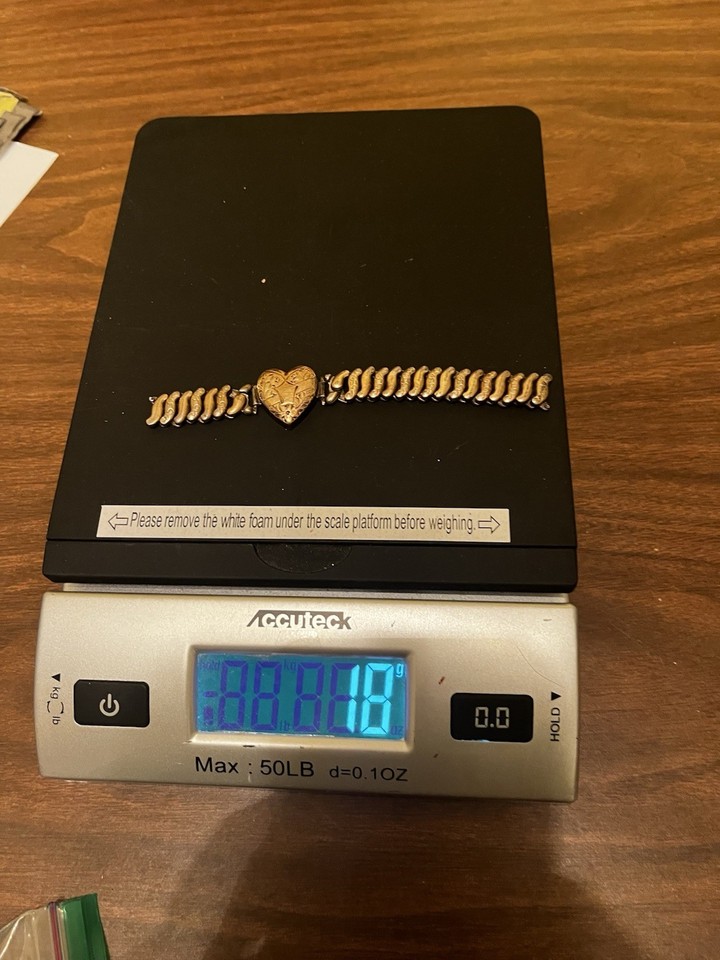 1930-40s Co Star USA Gold Tone Heart Expanding Bracelet Jewelry Vintage ...