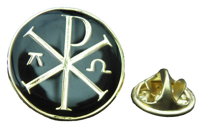 Chi-Rho with Alpha-Omega Pin Badge Christian Chi Rho Symbol Brooch | eBay