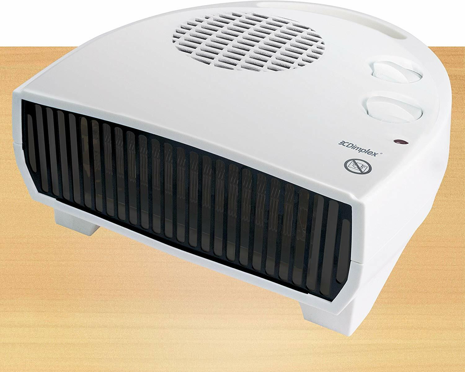 Dimplex 3kW Upright Flat Electric Fan Heater With Cool Air Blow White ...