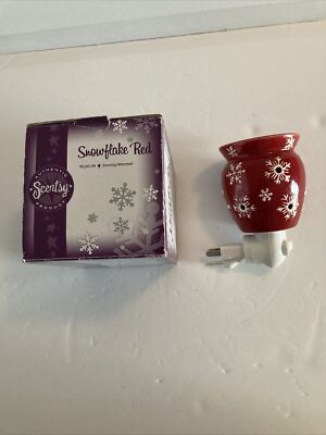 Scentsy Snowflake Red Holiday Collection Plug In Warmer | eBay