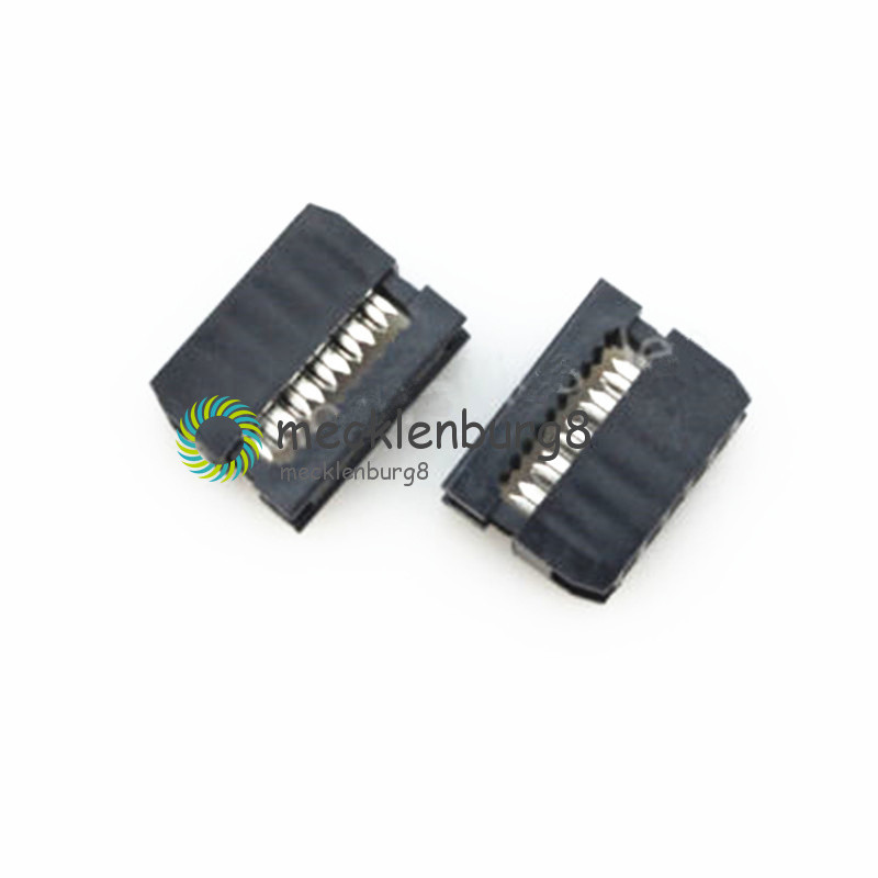 10PCS 2.54mm Pitch 2x5 Pin 10 Pin IDC FC Female Header Socket Connector ...