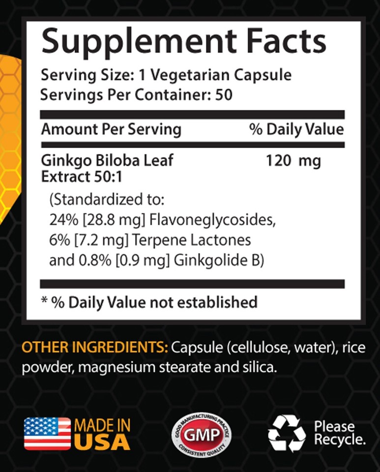 Neuro health - GINKGO BILOBA - Skin protection 1 Bottle 60 Capsules | eBay