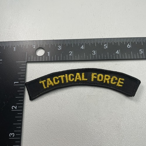 Yellow On Black TACTICAL FORCE Tab Patch 25F | eBay