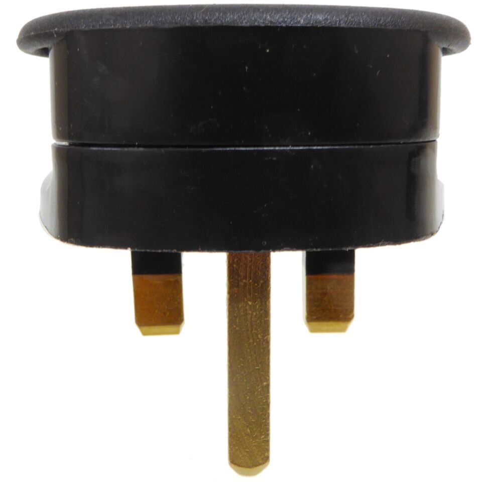13AMP UK 3 PIN FUSED BLACK MAINS PLUG 13A PACK SOCKET BULK 1 2 3 5 10 ...