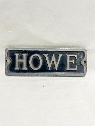 Rare Vintage HOWE Fire Apparatus Co. Chrome Fire Truck Metal Nameplate ...