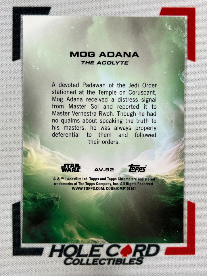 MOG ADANA Debut 2025 Topps Chrome Star Wars #AV-92 Aurebesh 13/99 丶 ...