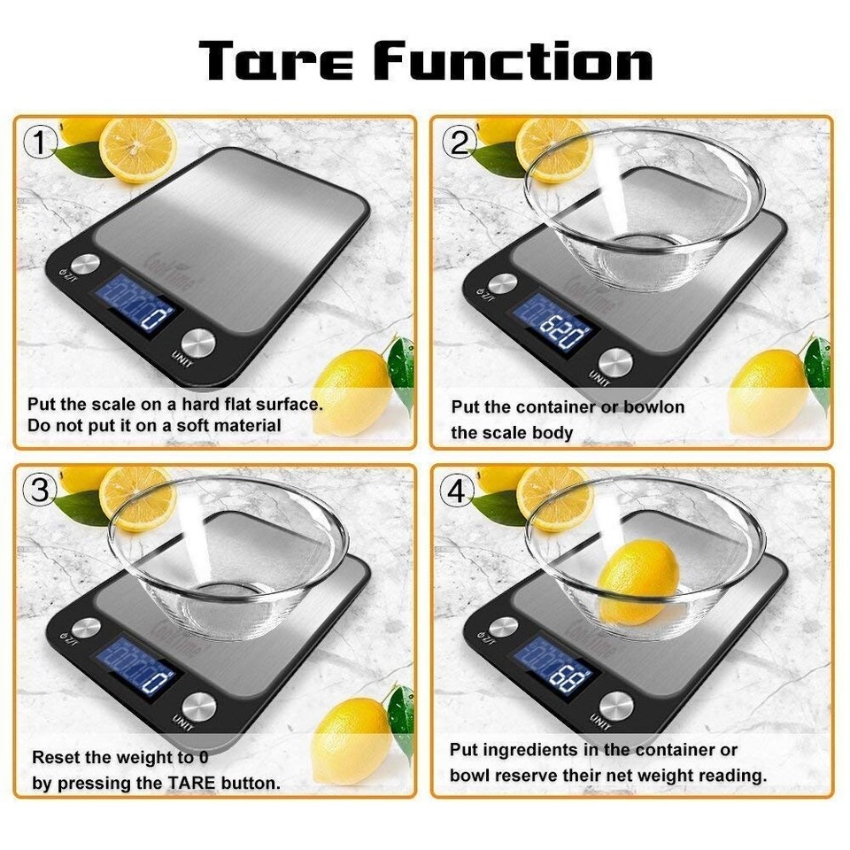 Digital Kitchen/Food Scale Weight Scales for Cooking & Baking - 22lb ...