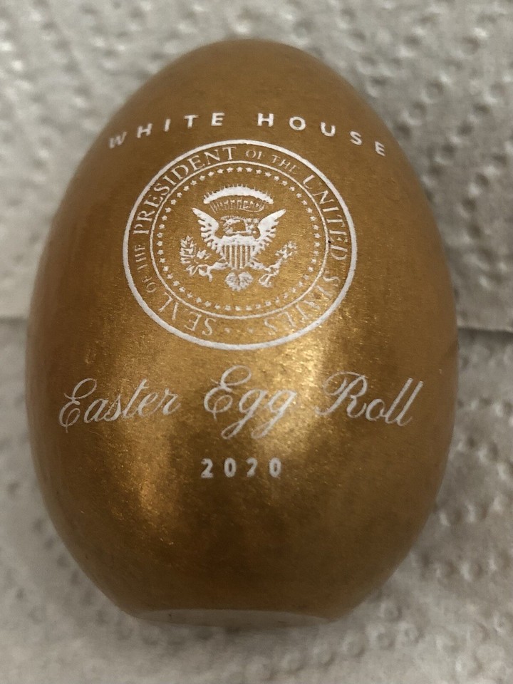 3 TRUMP = 2020 EASTER GOLD EGG + WHITE HOUSE PEN + MAGNET EAGLE ...