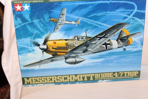 1/48 Scale Tamiya, Messerschmitt BF109E-4 Airplane Model Kit, #61063 BN ...
