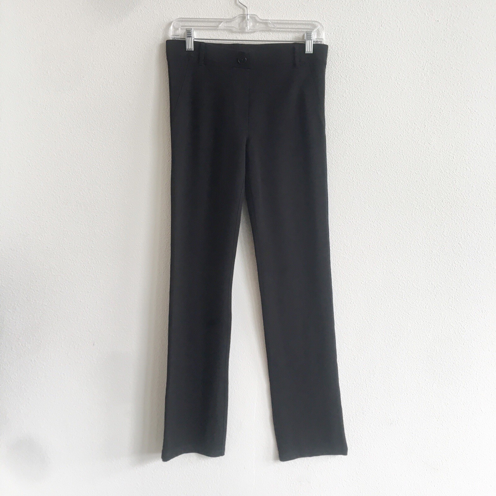 Betabrand Straight Leg Classic Yoga Dress Pants Black… - Gem