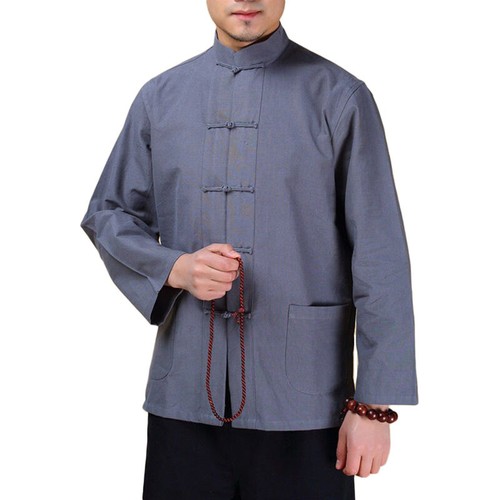 Mens Traditional Chinese Tang Suit Coat Jacket Wing Chun Kung Fu Taichi ...