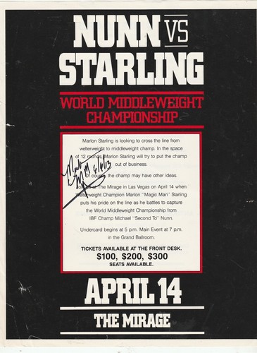 MARLON STARLING BOXER AUTHENTIC ORIGINAL 8x10 AUTOGRAPHED PHOTO | eBay