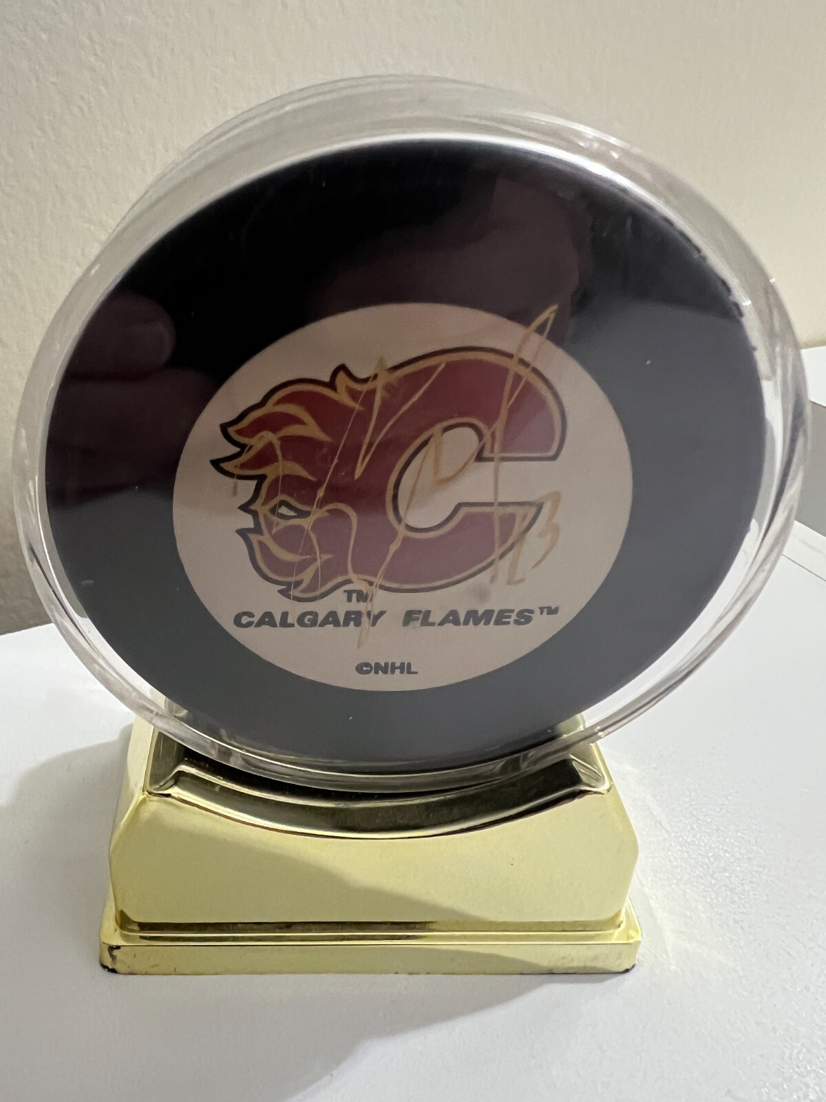 Calgary Flames German Titov #13 Autographed Hockey Puck - Signed - NHL ...