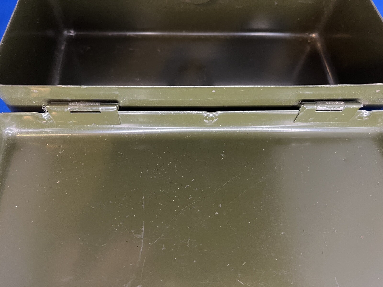 Vintage Green Military Metal Money Box Tin Cash Box | eBay