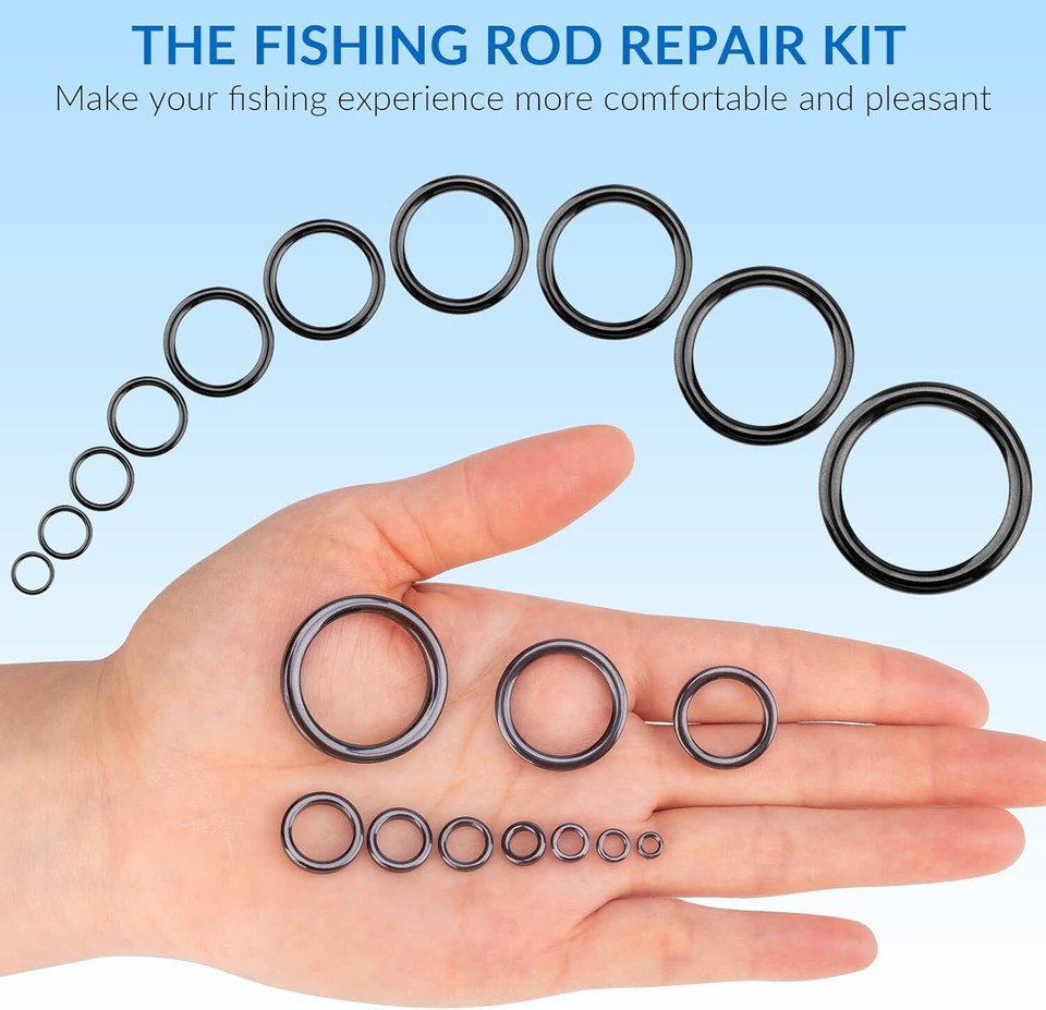 Ring Rod Ceramic Fishing Rod Guide Rings Wear Resistant Rod Repair Kit ...