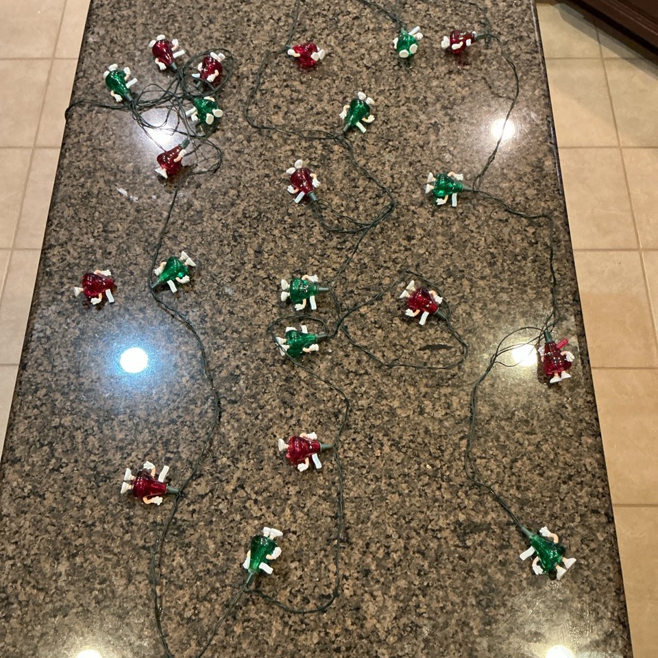 HERSHEY KISSES FIGURAL CHRISTMAS LIGHTS STRAND STRING OF 20 RED GREEN ...
