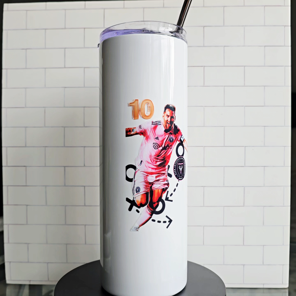 Messi GOAT Personalized Stainless Steel Tumbler – 20oz UV DTF ...