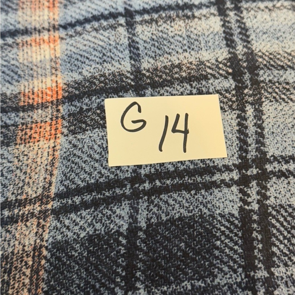 G-14 Two by Vince Camuto Blue & Gray Plaid Short Sleeve Pullover Blouse ...