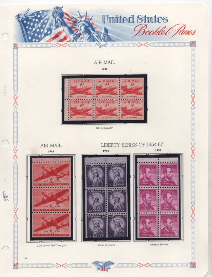 US 1912-1964 COLLECTION OF 30 BOOKLET PANES OF 6 ONLY 3 ARE HINGED ...