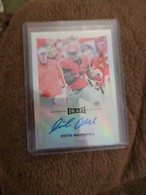 2016 LEAF METAL DRAFT KEITH MARSHALL SILVER AUTOGRAPH RC BULLDOGS ...