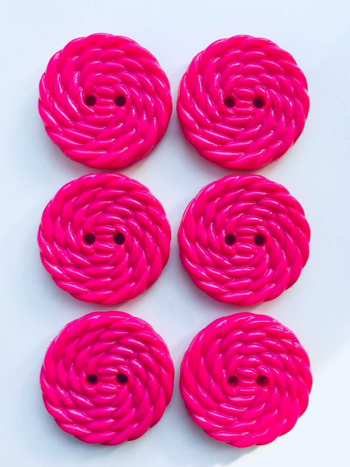 6 x Rope Twist Buttons, Basket Weave, 28mm Wide, Packs of 6, Many ...